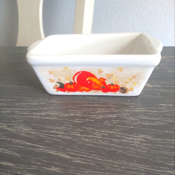 Kitchen | Mini Glass Fall Themed Loaf Pan | Poshmark